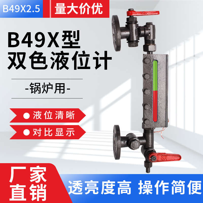 锅炉双色液位计双色水位计B49X-2.5透反射式双色水位计锅炉水位计