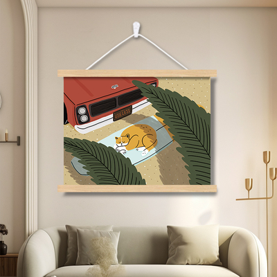 电表箱盒遮挡装饰挂画 画开 关闸配弱客厅饭厅卧室床头墙壁挂轴装