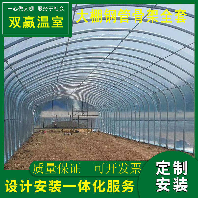 养殖大棚全套猪牛羊鸡鸭鹅大棚骨架钢管配件蔬菜种植连体温室大棚