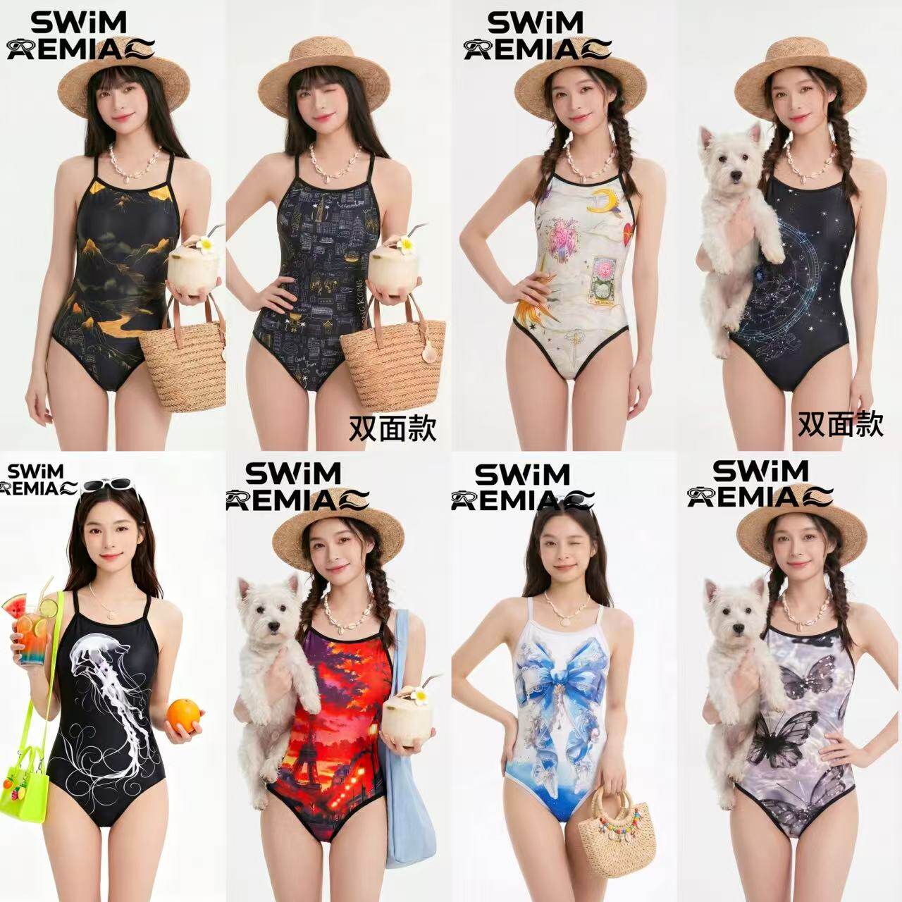 AEMIA高端专业竞技三角连体泳衣女修身显瘦遮肉修身【比赛专用】