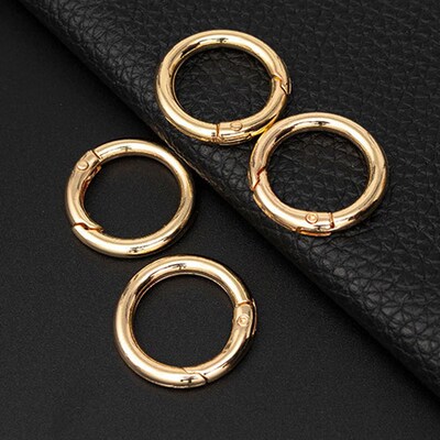 极速10Pcs Metal O Ring Spring Clasps OpenLable Round Carabin