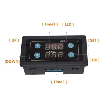 新品DC12V AC220V/85-265sV Digital Display Time Relay Module