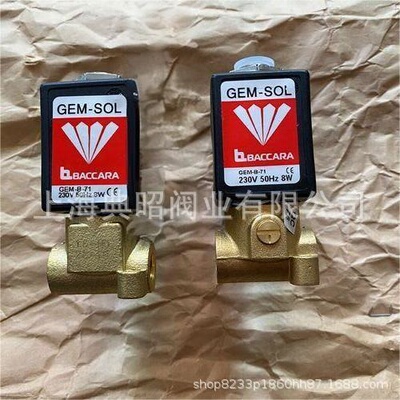 BACCARA黄铜电磁阀GEM-SOL GEM-B-71电磁开关阀 230V 50HZ 8W