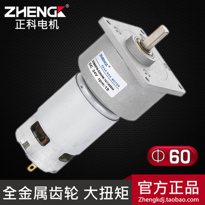 正科直流减速电机ZGB60FM-G  12V  24V 输出轴偏心60mm