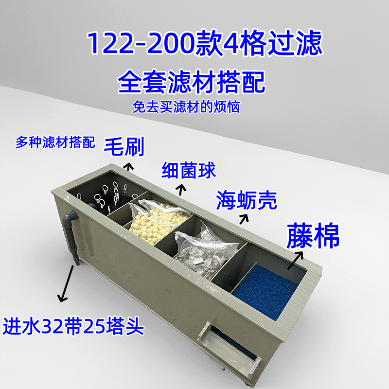 瀑布口过滤箱鱼缸外置过滤箱过滤器过滤槽