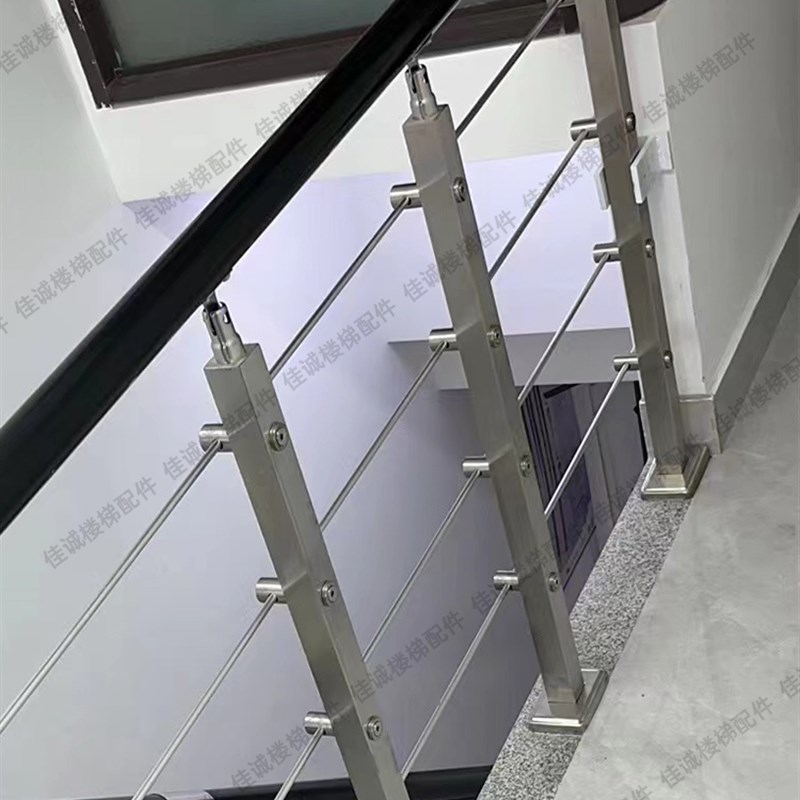 不锈钢家用门口304立柱拉丝护栏庭院老人 儿童楼梯扶手阳台围栏杆
