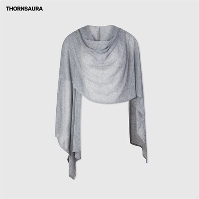 棘光THORNSAURA 亚麻莱赛尔开 衫式围裹式防晒披肩