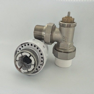 PP-R自动温控阀 恒温阀 铝塑接头暖气阀 4分6分角式 手动暖气控制