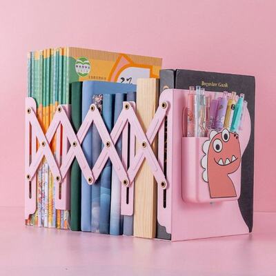 极速Stylish 3-grid Metal Bookends Adjustable Book VHolder Ma
