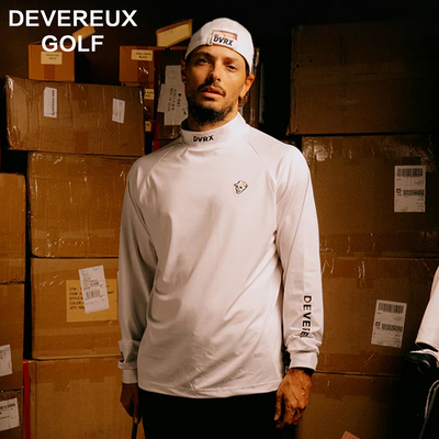 高尔夫半高领户外运动长袖T恤