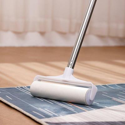 19/24cm大号粘毛器不锈钢加长管伸缩家居清洁滚筒刷长杆粘毛器