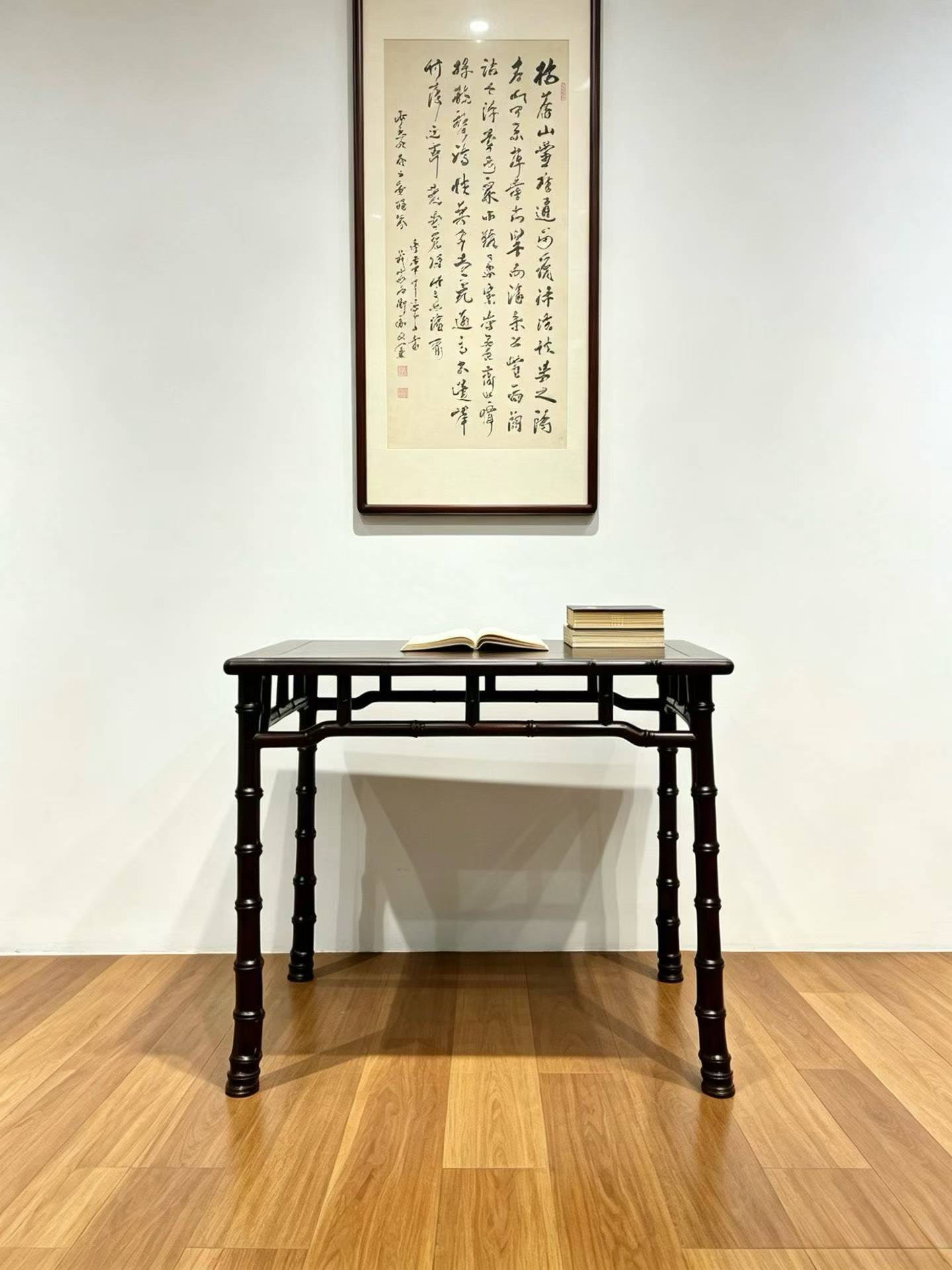 红木家具大红酸枝节节高升竹节休闲桌麻将桌交趾黄檀独板茶桌餐桌