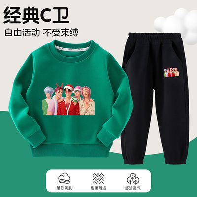 kpopdemonhunters猎魔女SODA POP圣诞衣服男女童圆领上衣儿童T恤