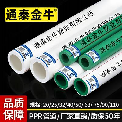 通泰金牛PPR水管家装水管20/25/32配件冷热熔加厚自来水管4分6分