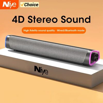 4D Computer Speaker Bar Stereo Sound Subwoofer Bluetooth Spe