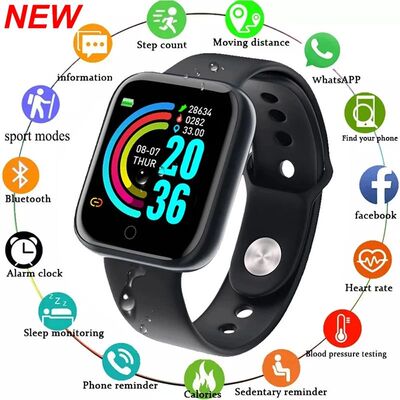 Y68 Smart Watch Men Women Heart Rate Oxygen Blood Pressure M