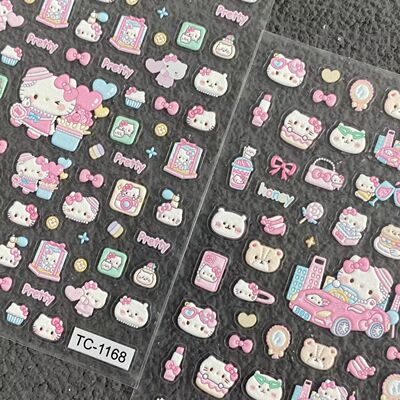 可爱kitty少女蝴蝶结卡通贴纸