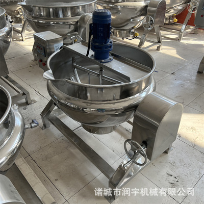 商用电加热夹层锅 熟食煮肉熬汤煮制设备 麻辣烫汤加热搅拌设备润