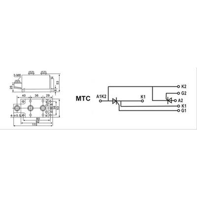 MTC300A1600V可控硅模块250A350AMTC300-16大功率晶闸管模块2000V