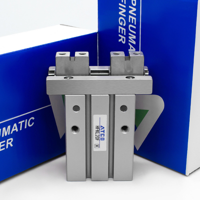 亚德客型导轨加长手指气缸HFZL HFKL-10F 16F 20F 25F扁平底部