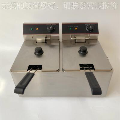 双缸电炸炉商用加厚恒温大容量油炸锅鸡翅设筛备30升炸双串炸SRY