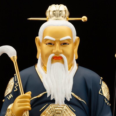 极速台湾鎏金纯i铜鸿钧老祖神像鸿钧道人创始元灵祖师供奉摆件