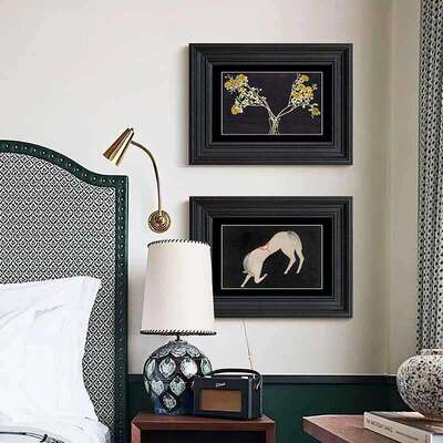 美式风花瓶复古文艺挂画古小尺ECY中寸客厅卧挂画工装样板间室组