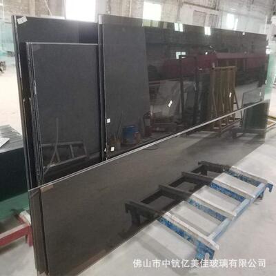 厂家化黑钢色钢玻璃磨来图来LRV样异形边化玻璃
