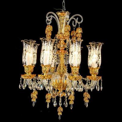 L新款简约代水晶灯现吊欧XW-MD050式婚庆ED蜡烛卧灯室餐厅客厅灯