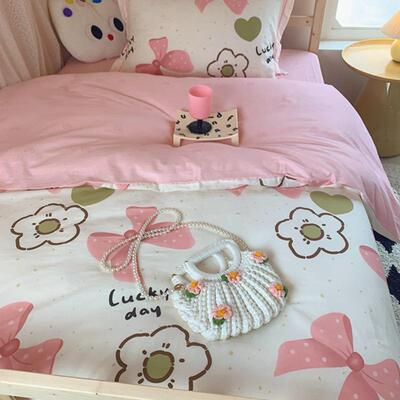 棉纯学生宿舍三件寝套100全棉下被UPB套床单上铺单位室床上用品