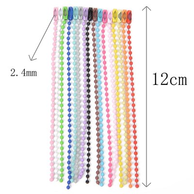 极速20pcs Colorful Ball Bead Chains Fits Key ChSain/Dolls/La
