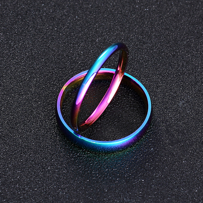 极速MANGOSKYh Couple Ring for Women and Man Titanium Steel L