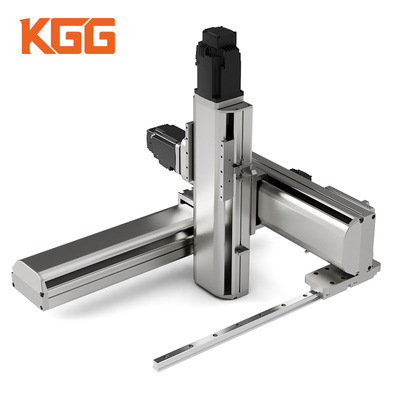 KGG喷漆机械用嵌入三轴滑台XYZ-悬臂A型+辅助轨多轴滑台工厂现货