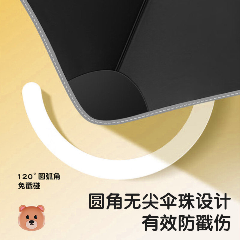 儿童雨伞安全圆角防戳小学生女孩防晒防紫外线晴雨两用长柄手动