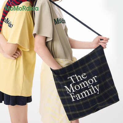 Momordica2025秋冬新款格纹包大容量便携休闲通勤