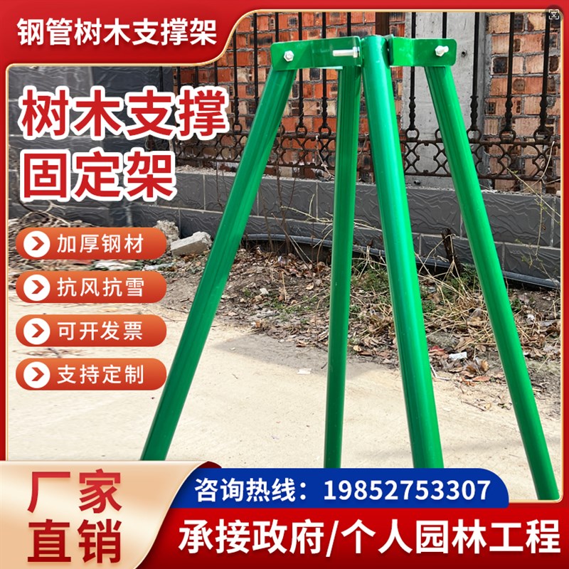 镀锌钢管树木支撑架园林绿化大树防风支撑杆固定器苗木撑树支架