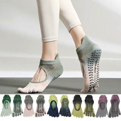 Pilates Five Toe Socks Women Yoga Non-slip Silicones Low-Ank