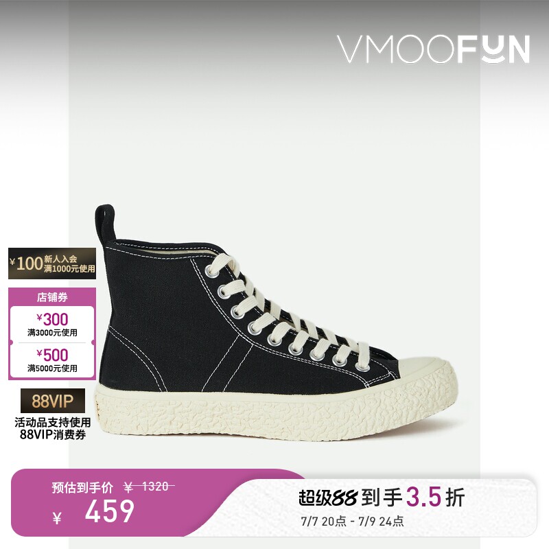 YMC 夏季女棉质帆布高帮鞋运动鞋