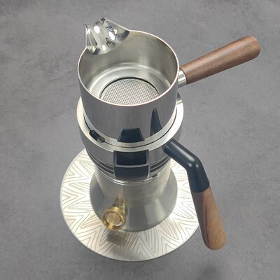 9Barista【Pro】意式咖啡壶高压不锈钢半自动喷气式蒸汽萃取 露营