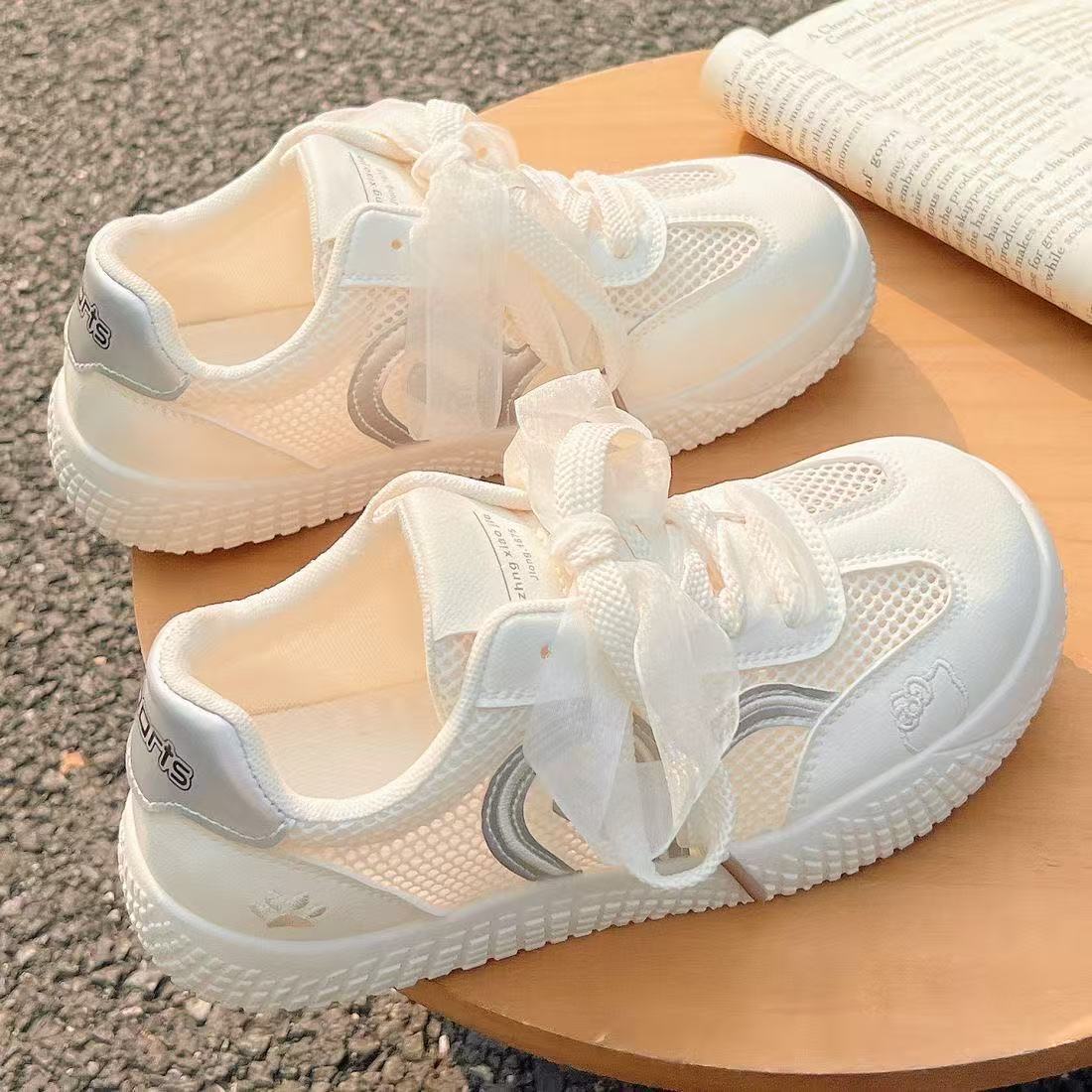 小白鞋女鞋2026新款夏网面透气配裙子百搭轻便学生休闲板鞋子