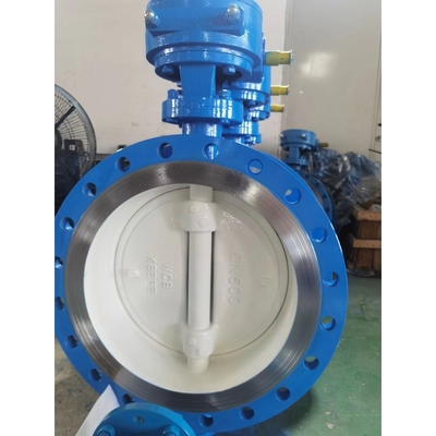 D343H-16C手动蝶阀DN125碳钢三偏心硬密封涡轮法兰蝶阀DN150PN16