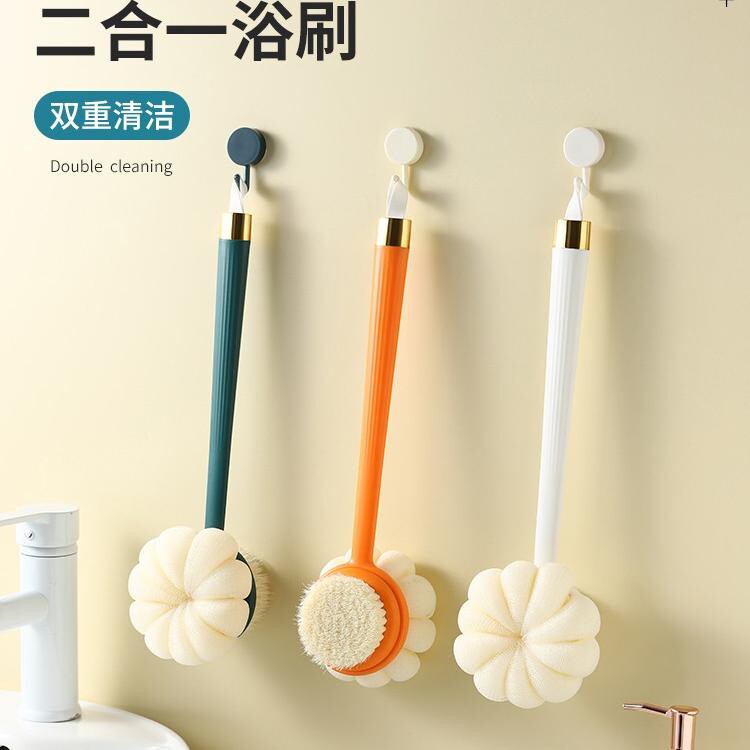 洗澡刷背神器软毛长柄擦后背部搓澡浴刷身体搓泥不求人强力搓澡巾