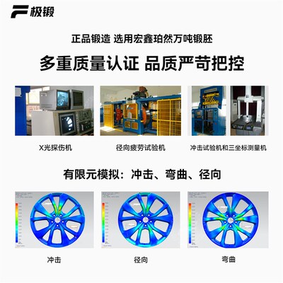 定制锻造轮毂18/19/20/21/22寸深凹双片改装宏鑫珀然骏程万吨锻坯
