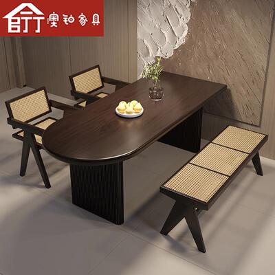 铂北欧桌实木桌方子KQ230920澳家用饭桌小户型餐厅桌子椅餐子长形