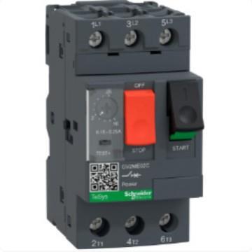 热磁式电动机断路器,按钮控制,整定电流0.63-1A GV2ME05C