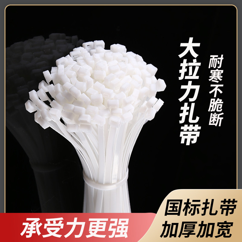 国大号尼龙扎带自锁式高强度强力长扎带塑料束线带卡扣黑色