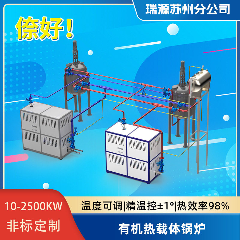 瑞源非标电加热导热油炉反应釜循环加热工业锅炉有机热载体