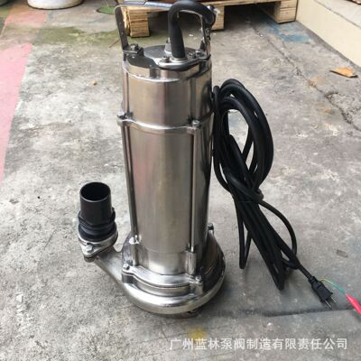 WQP全不锈钢排污泵65WQ25-7-1.5不锈钢卧式潜水泵