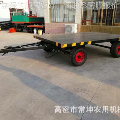 厂家供吨宽体型胎拖车 多功QQB能平板拖车商用重拖 牵引车式拖应
