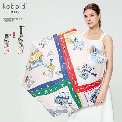 德国酷波德kobold伞进口伞五折叠轻便口袋黑胶防晒紫外线遮太阳伞